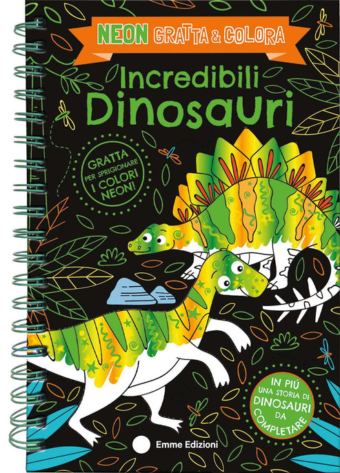 Incredibili dinosauri. Neon gratta e colora | Giunti al punto