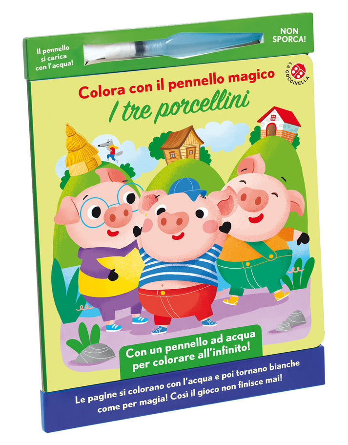 I tre porcellini. Colora con il pennello magico: libro di Francesca ...